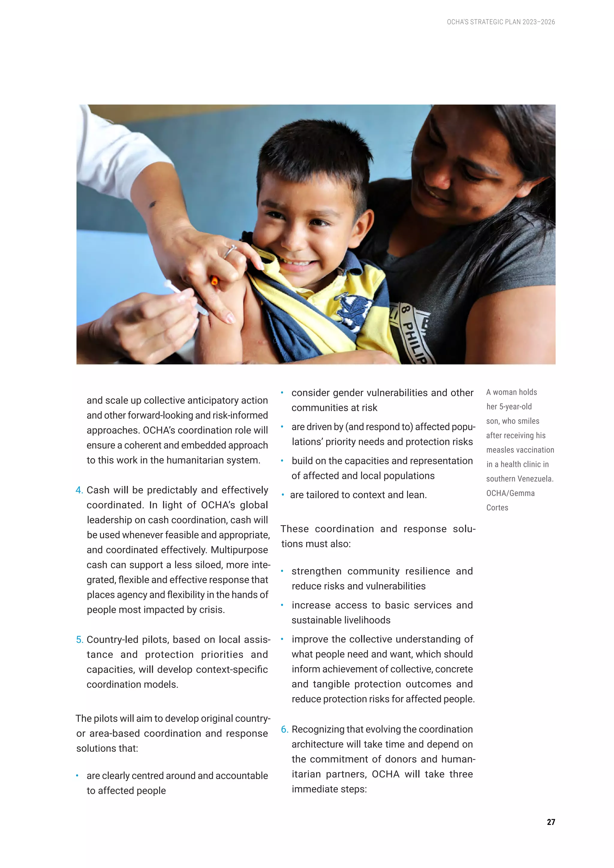 Transforming Humanitarian Coordination - OCHA Strategic Plan 2023-2026. | PDF