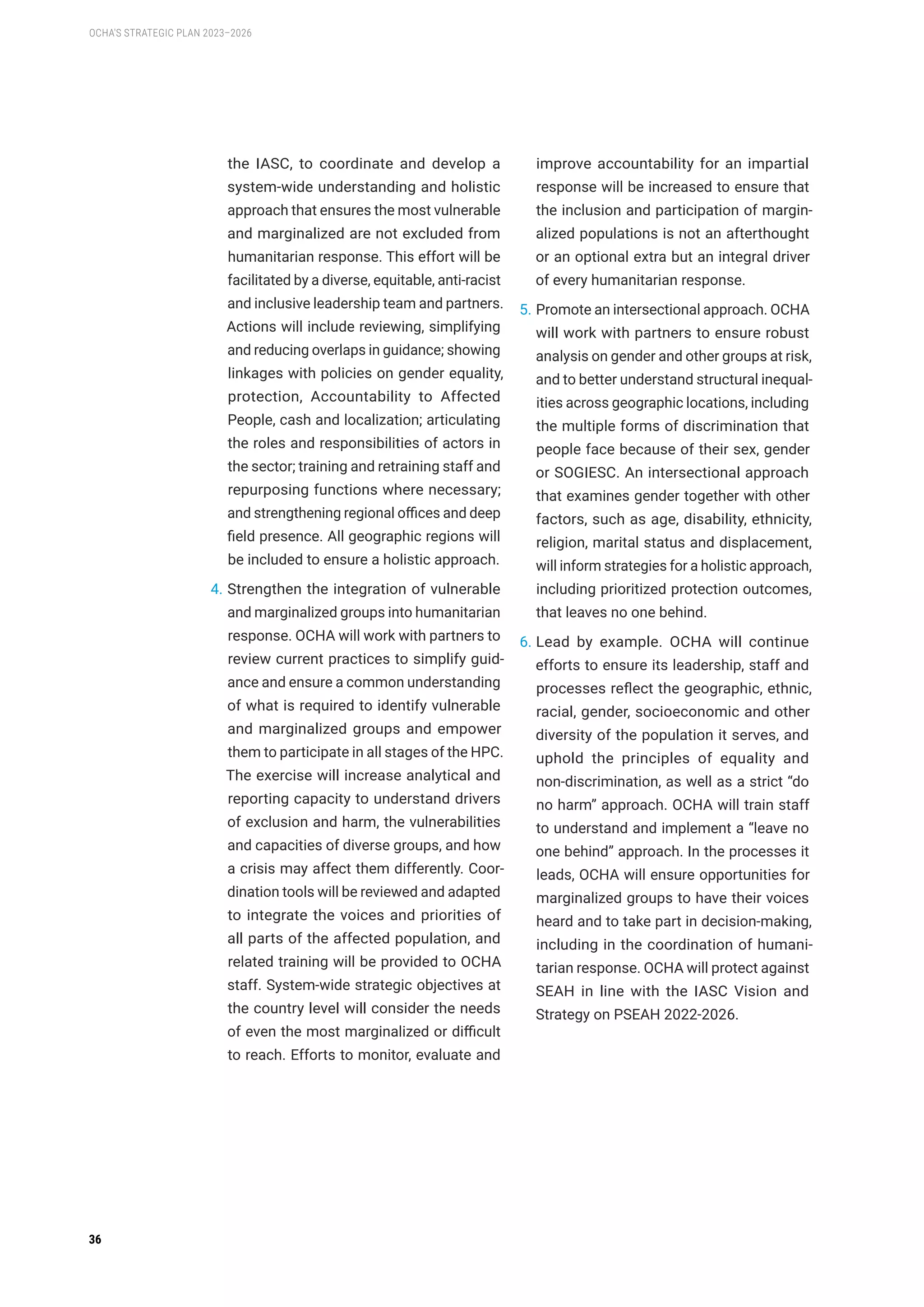 Transforming Humanitarian Coordination - OCHA Strategic Plan 2023-2026 ...