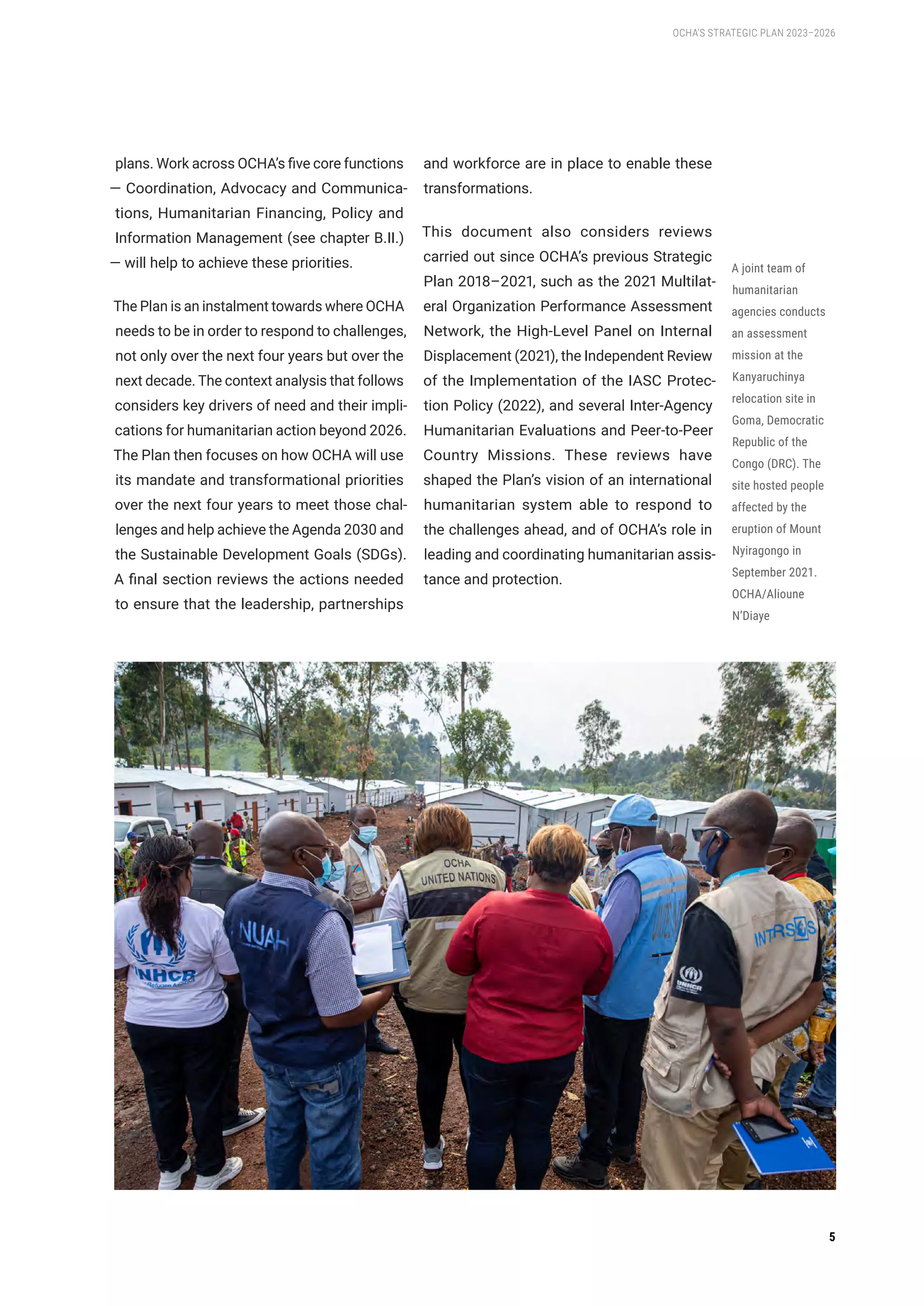 Transforming Humanitarian Coordination - OCHA Strategic Plan 2023-2026. | PDF