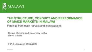 Ochieng Botha StructureConductPerformance of Malawi's Maize Market ...