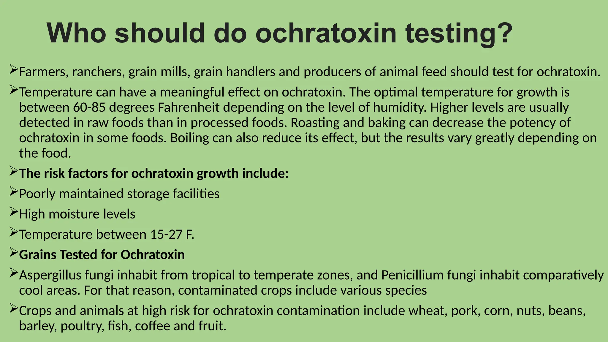 Ochratoxin: a foodborne mycotoxin by Jahnvi | PPTX