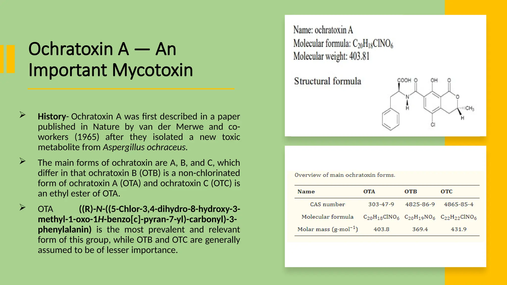 Ochratoxin: a foodborne mycotoxin by Jahnvi | PPTX