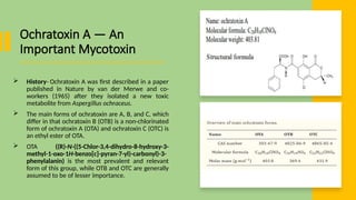 Ochratoxin: a foodborne mycotoxin by Jahnvi | PPTX