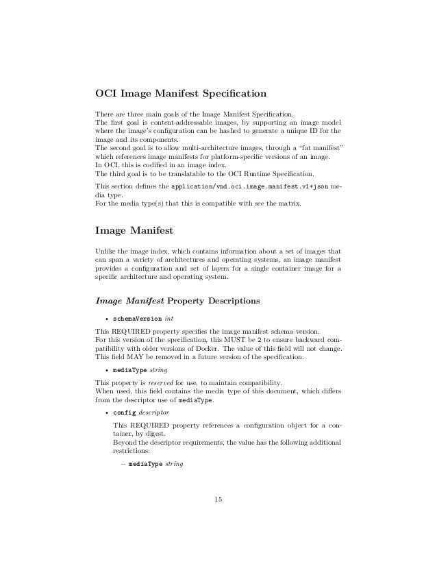 OCI Image Spec