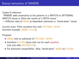 Formal semantics for Cypher queries and updates | PPT