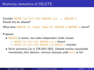 Formal semantics for Cypher queries and updates | PPT