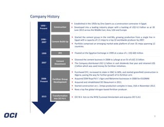 OCI NV December Corporate Presentation | PDF | Manufacturing Industry ...
