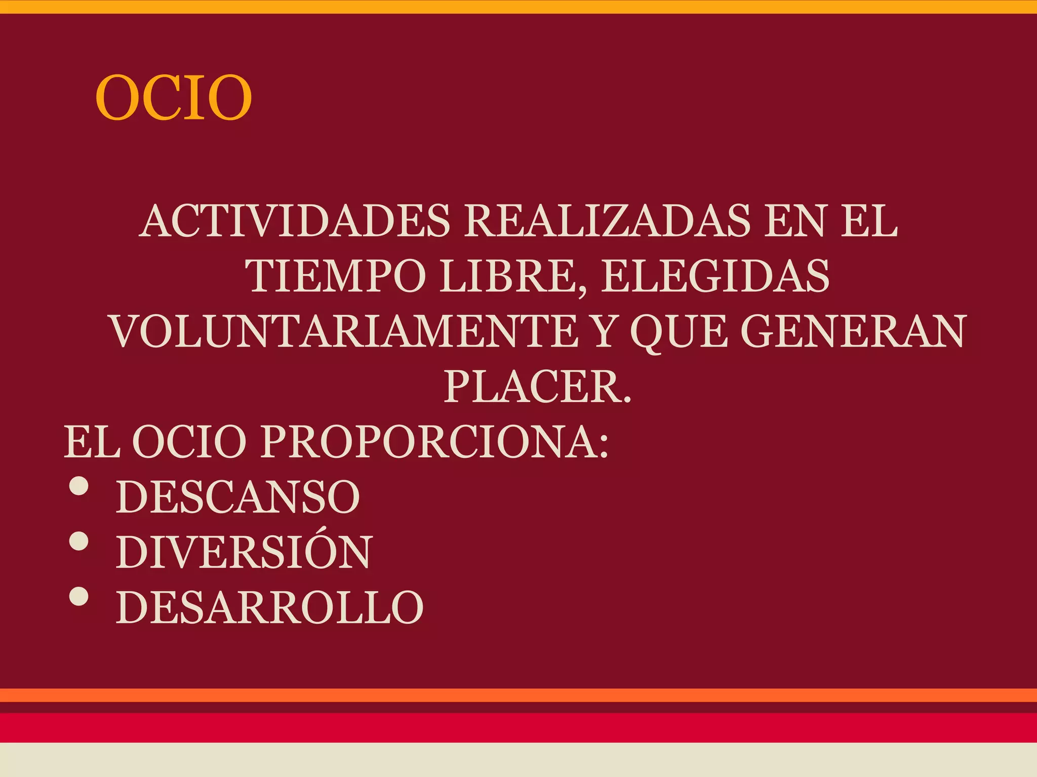 Ocio y tiempo libre | PPT