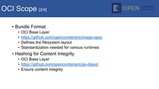 runC – Open Container Initiative | PPTX | Operating Systems | Computer Software and Applications