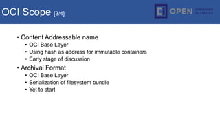 runC – Open Container Initiative | PPTX | Operating Systems | Computer Software and Applications