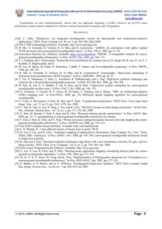 Coarse Grain Reconfigurable Floating Point Unit | PDF