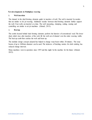 MULTIPHASE WEAVING MACHINES | DOCX