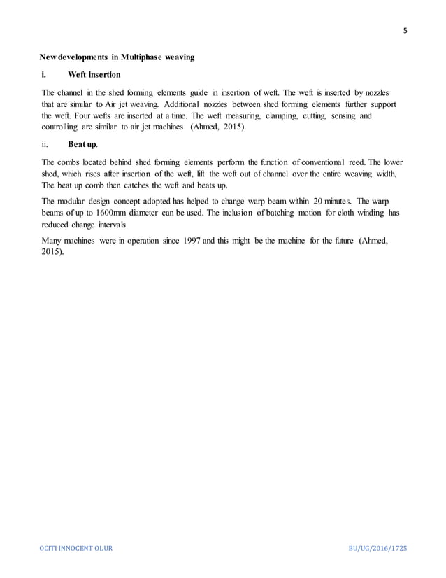 MULTIPHASE WEAVING MACHINES | DOCX
