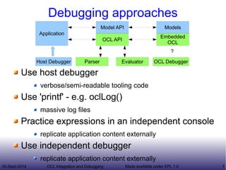 Embedded OCL Integration and Debugging | PPT