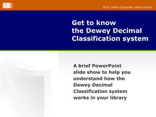 OCLC Dewey Tutorial | PPT