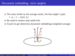Non-parametric Subject Prediction | PDF