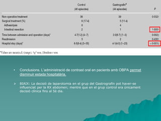 Oclusió intestinal per brides | PDF