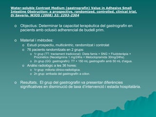 Oclusió intestinal per brides | PDF