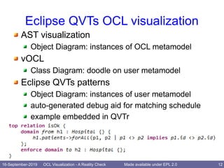 OCL Visualization A Reality Check | PPT