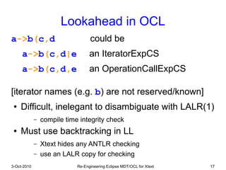 Re-engineering Eclipse MDT/OCL for Xtext | PDF