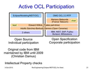 Re-engineering Eclipse MDT/OCL for Xtext | PDF