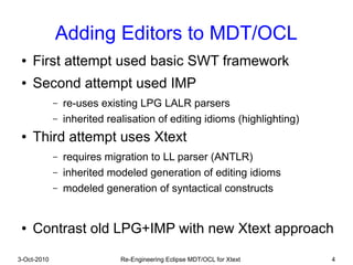 Re-engineering Eclipse MDT/OCL for Xtext | PDF