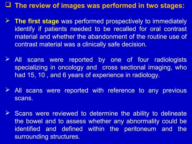 Positive Oral Contrast for Oncology Patients | PPT