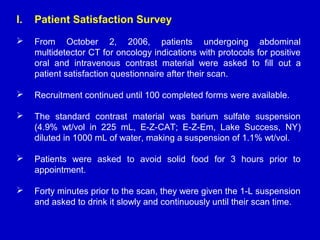 Positive Oral Contrast for Oncology Patients | PPT