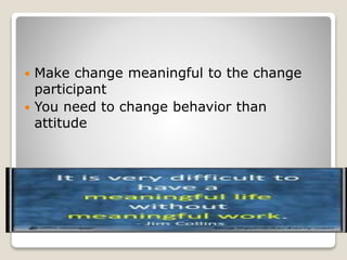 Organization Change Management -- 7 key success factors | PPT