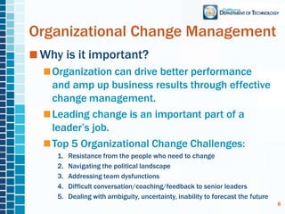 Understanding and Implementing Organizational Change | PPTX