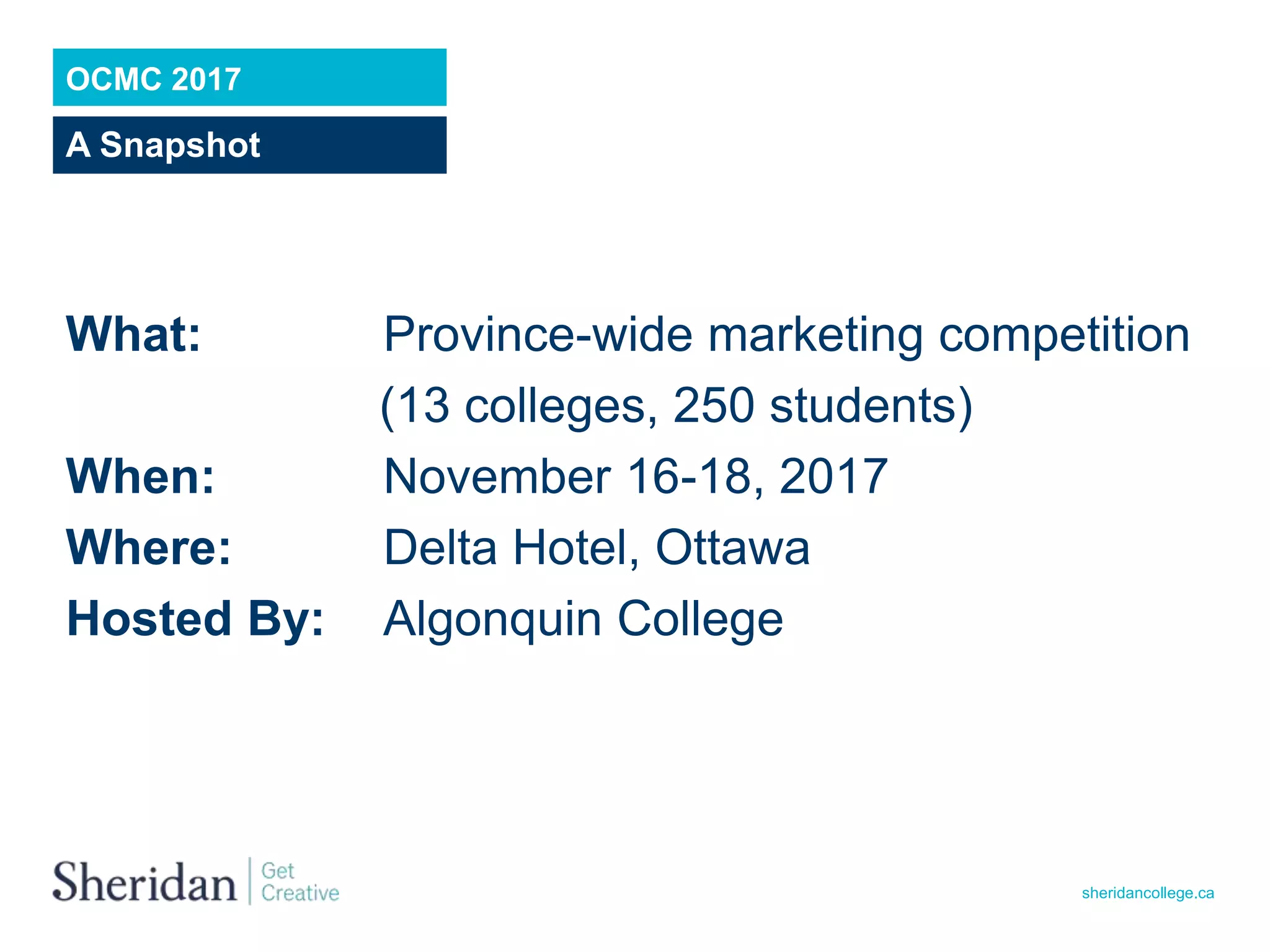 OCMC 2017 Overview | PPTX