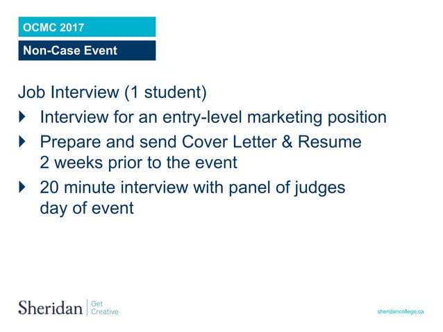 OCMC 2017 Overview | PPTX | Careers