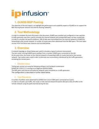 BGP Peering Test Report - IP Infusion | PDF | Computer Networking ...