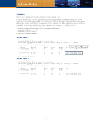 Large Scale Data center Solution Guide: eBGP based design | PDF