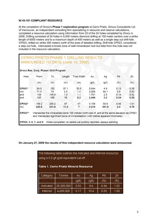 Analyst report on Oroco Resource Corp | PDF