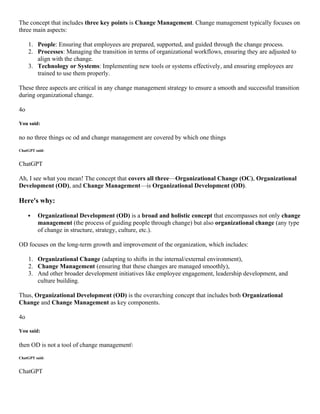 Organizational change, organizational development | PDF