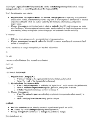 Organizational change, organizational development | PDF