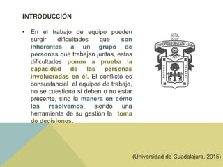 Manejo de conflictos y toma de decisiones | PPTX