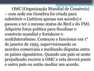 O comércio internacional e os principais blocos regionais Geografia | PPTX