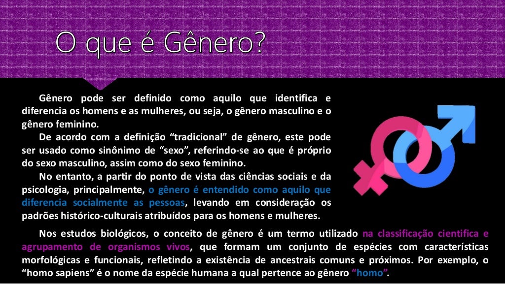 O conceito de gênero e as relações de gêneros