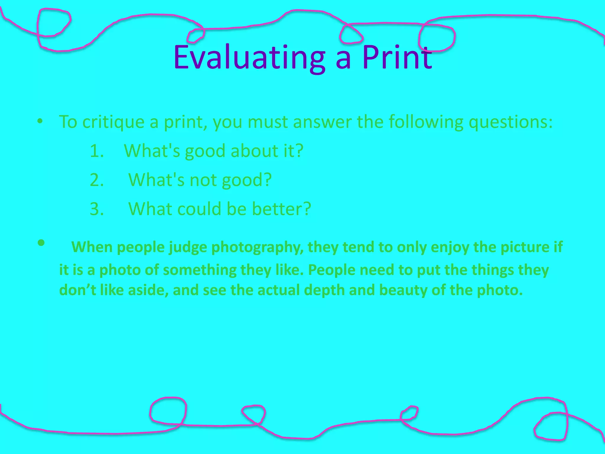 How to Properly Critique a Photograph | PPTX
