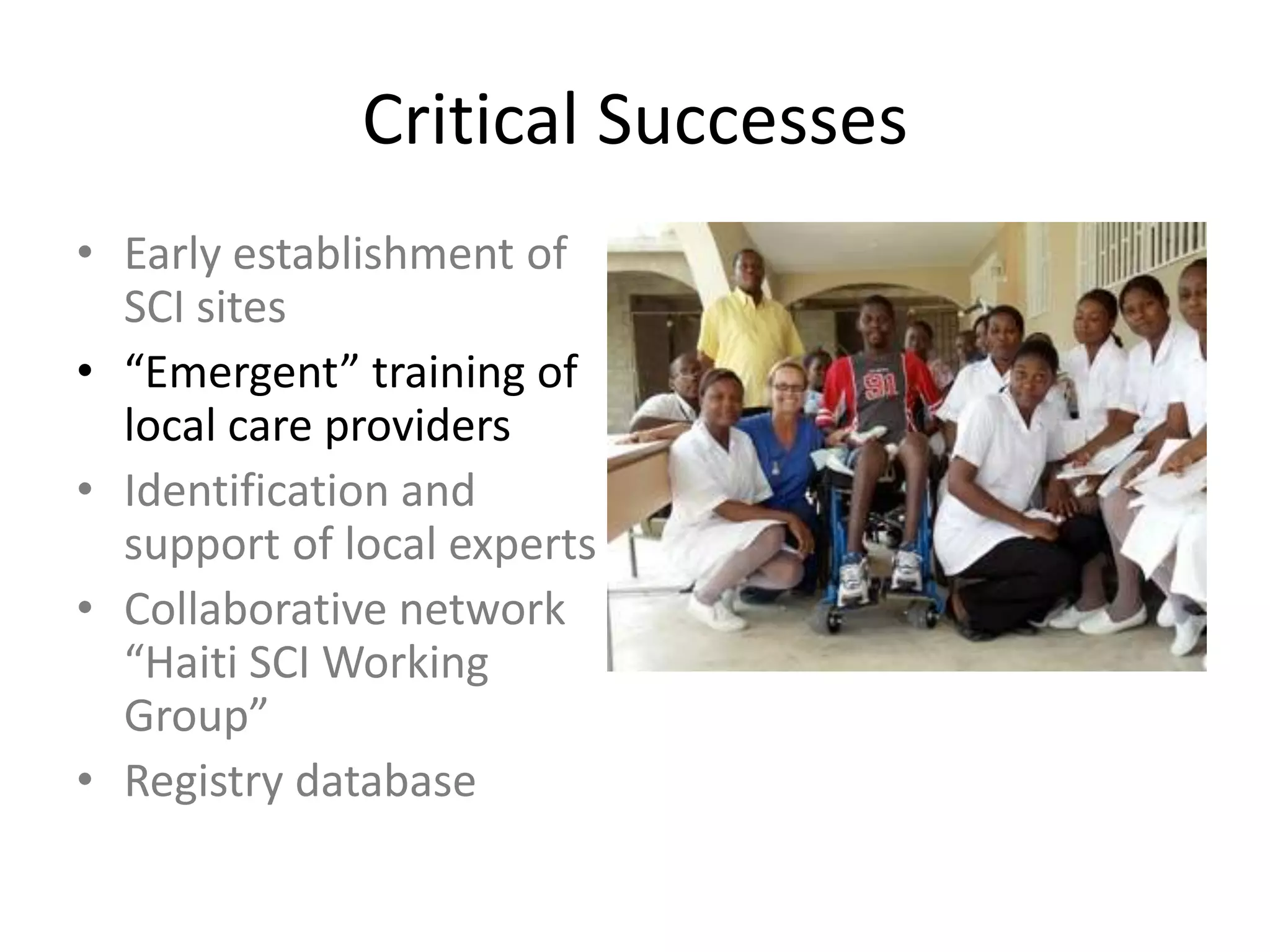 Oconnell sci rehab in post eq haiti crdr.disaster.symp.isprm11 | PPT