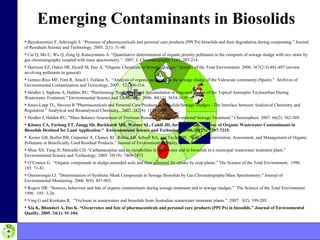 Emerging Contaminants in Biosolids | PPT