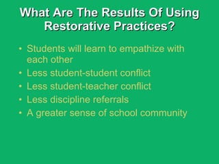 Restorative Practices | PPT