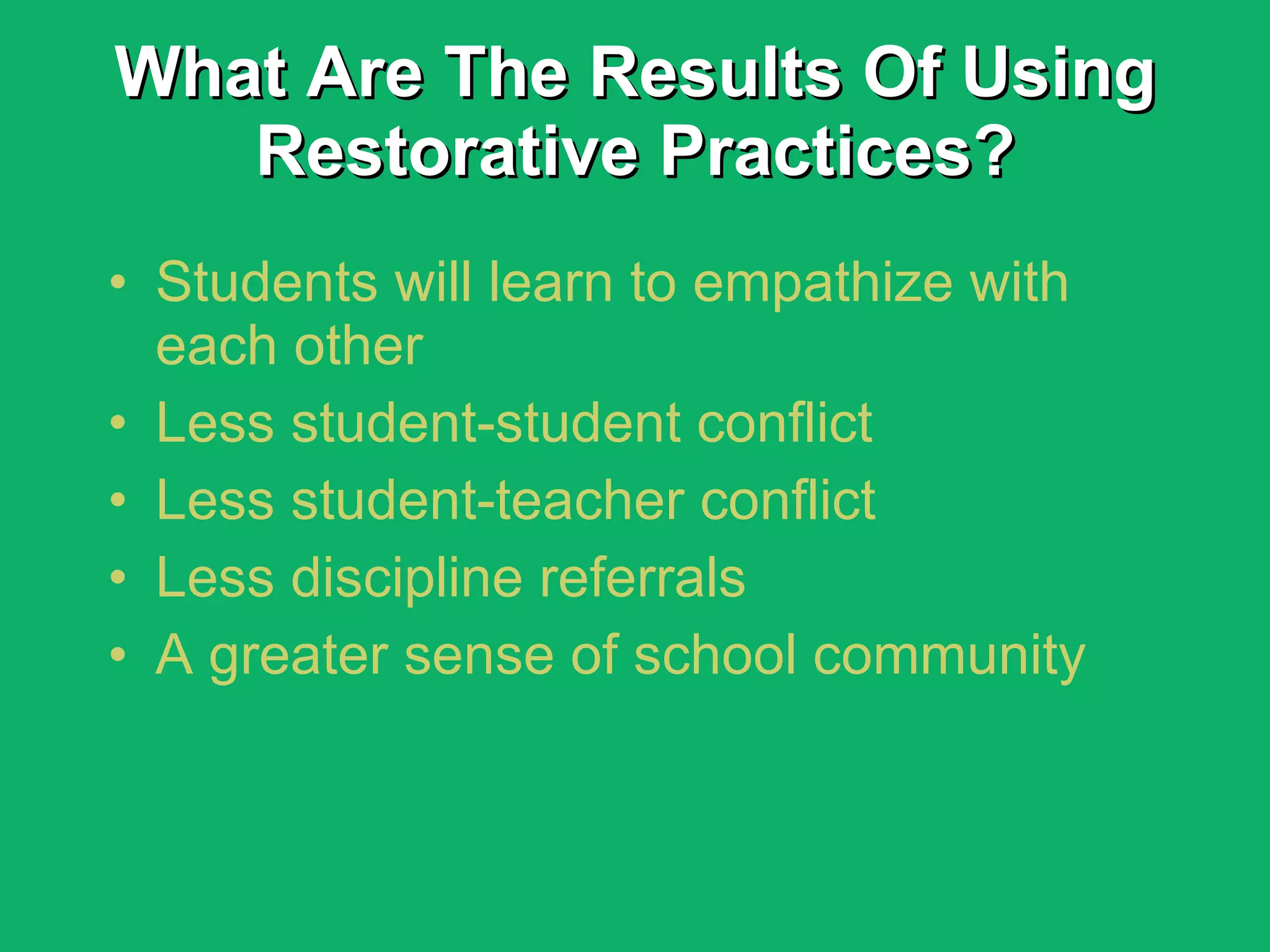 Restorative Practices | PPT