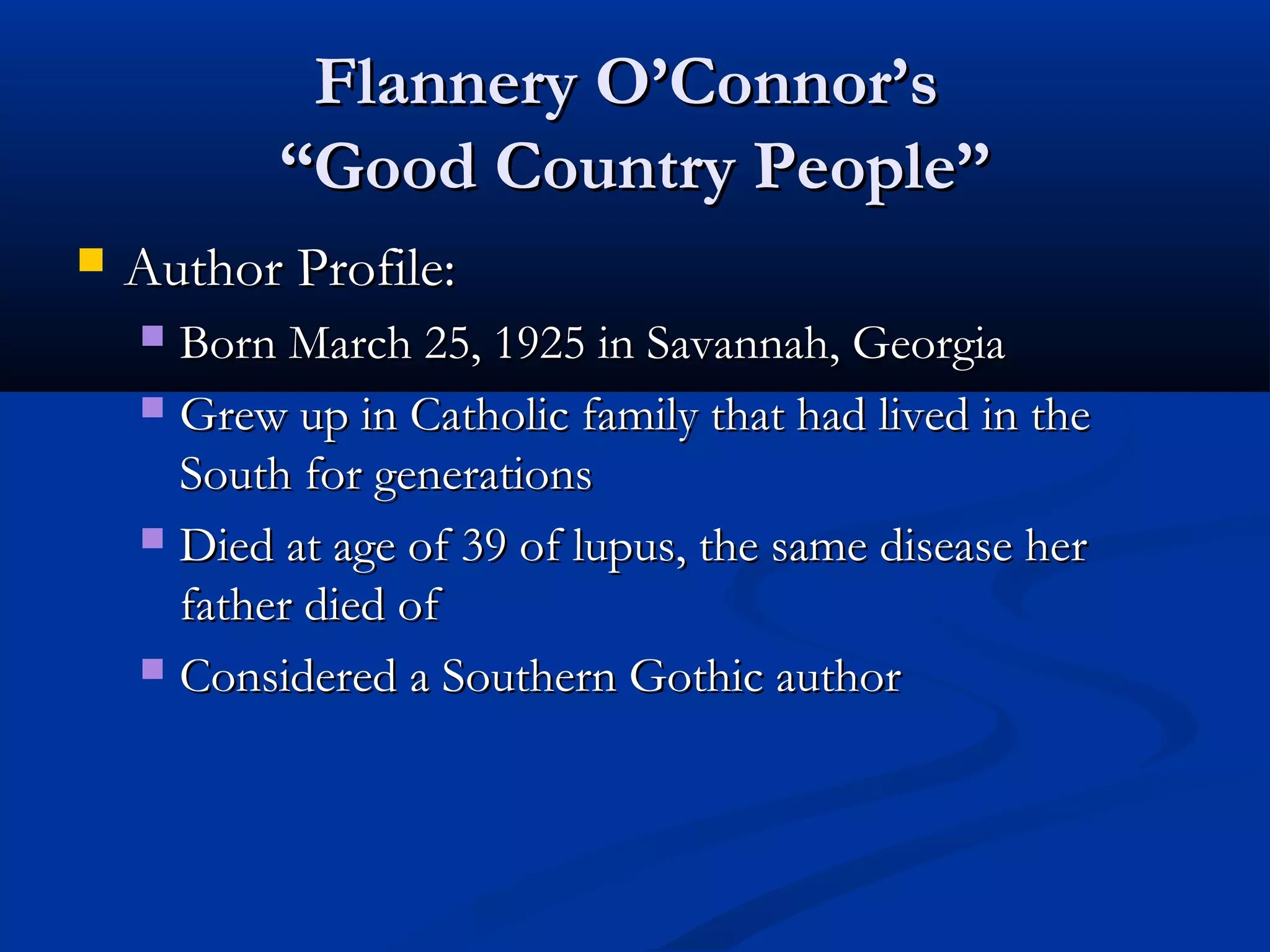 O'connor powerpoint | PPT