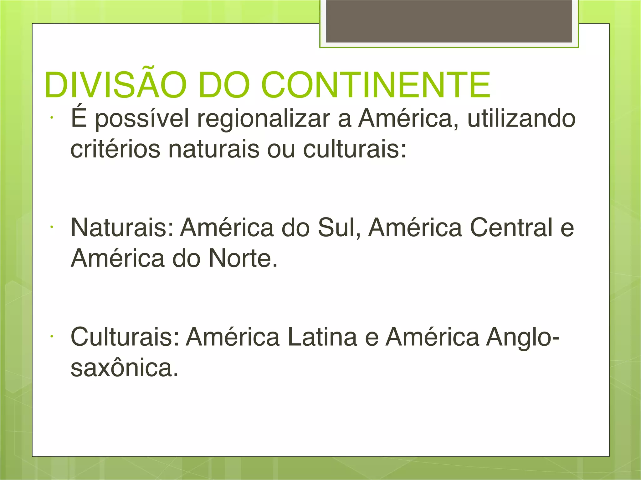 O continente americano completo | PDF