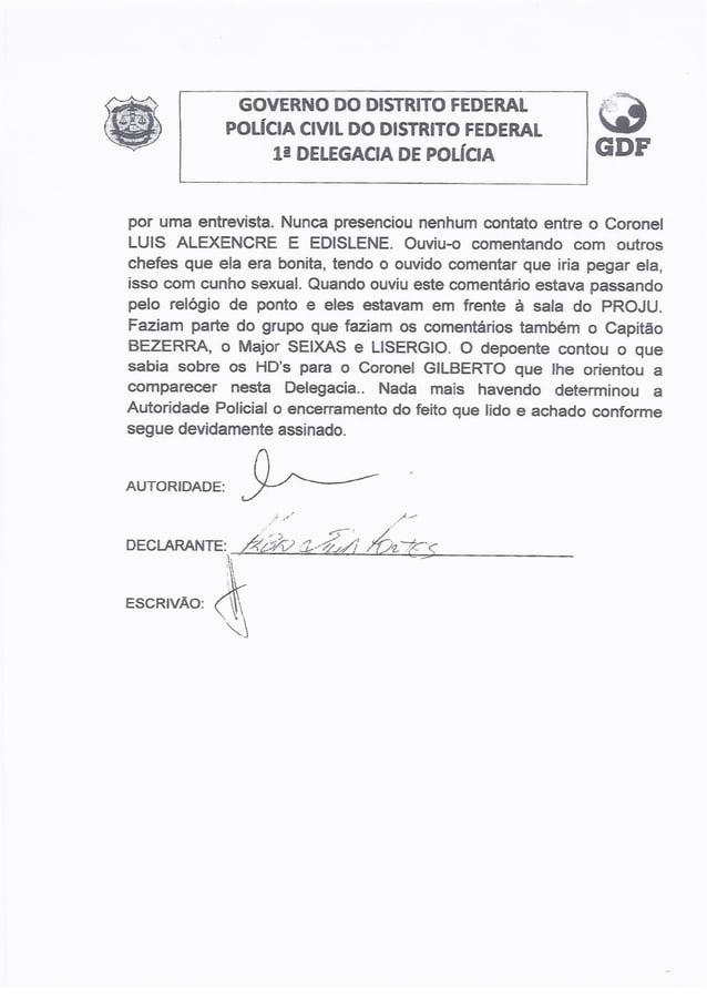 Ocorrencia policial e Relatório da ata