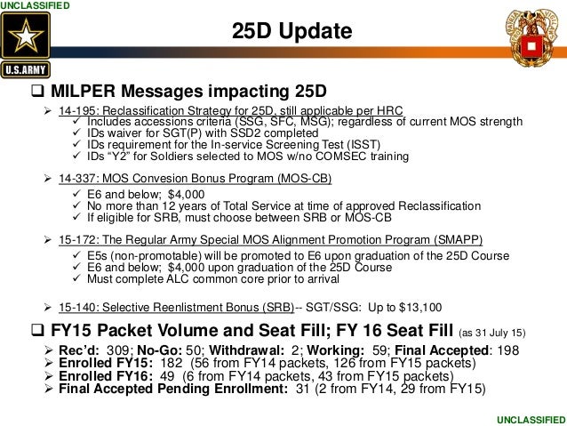 Office Chief of Signal Personnel Presentation: TechNet Augusta 2015