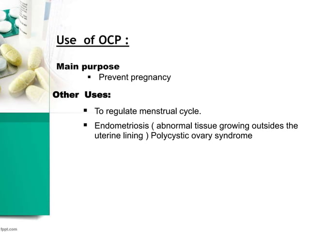 OCP (Oral Contraceptive Pills) | PPTX | Birth Control | Reproductive Health